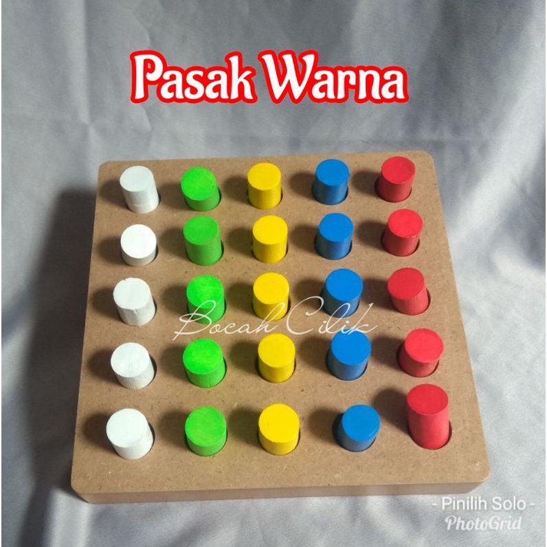 Jual alat peraga edukatif balok kayu kereta kotak pas menara donat ...