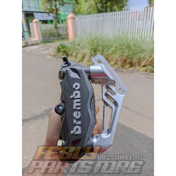 Jual KALIPER BREMBO M432 K50 IMPORT SET BREKET PNP SHOCK NINJA R DISC 300 MM NINJA RR DISC 320 ...