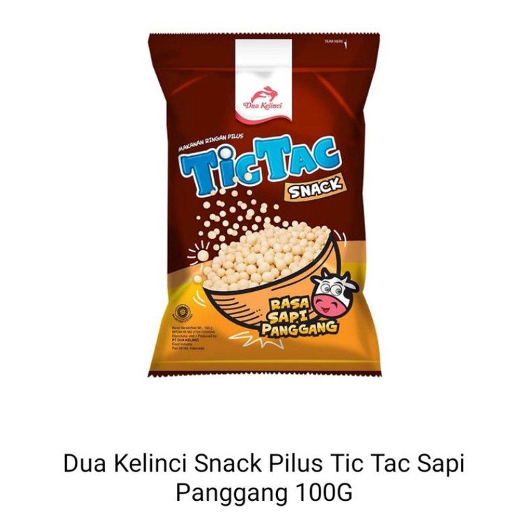 Jual dua kelinci Snack pilus tic Tac sapi panggang 100gr | Shopee Indonesia