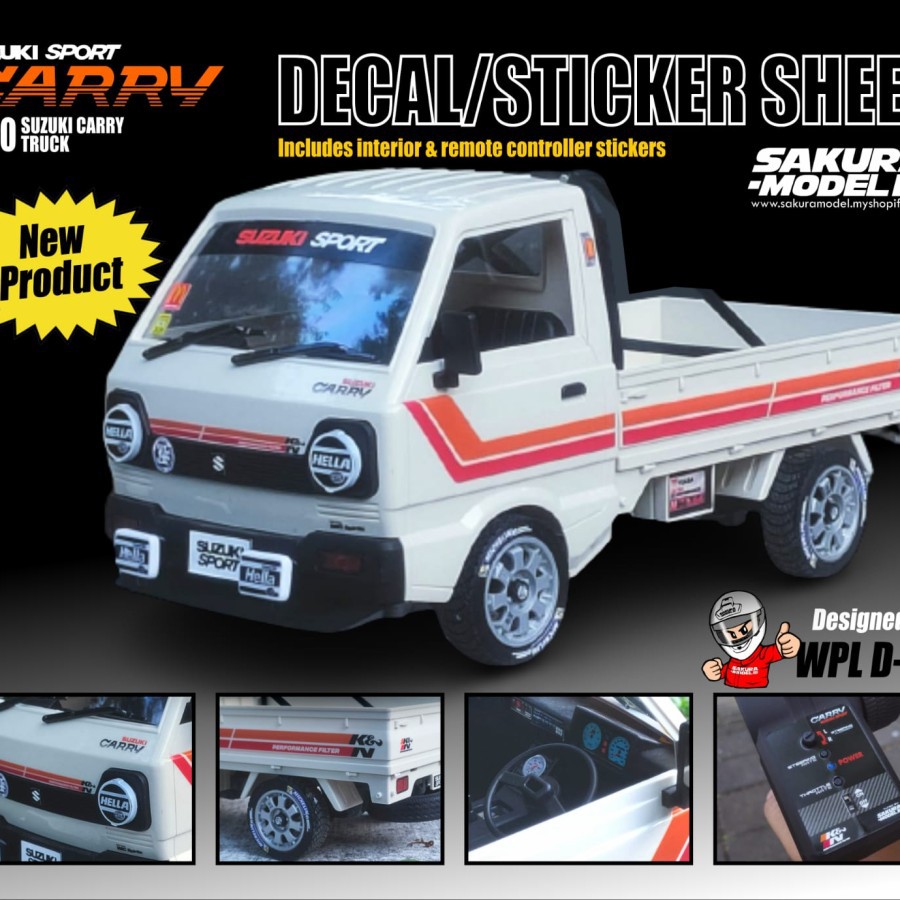 Jual Decal/Sticker Set K&N Performance RC WPL D12 | Shopee Indonesia