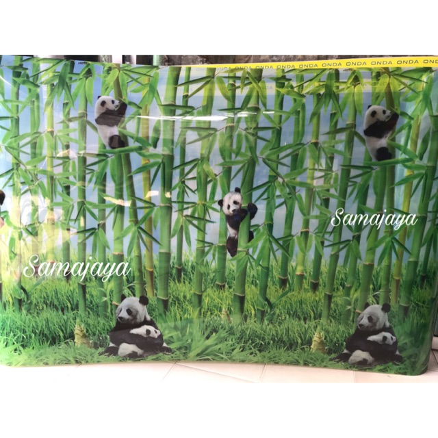 Jual Fibre motif BAMBU PANDA . Tebal 0.5 mm . Fibre penutup pagar motif ...