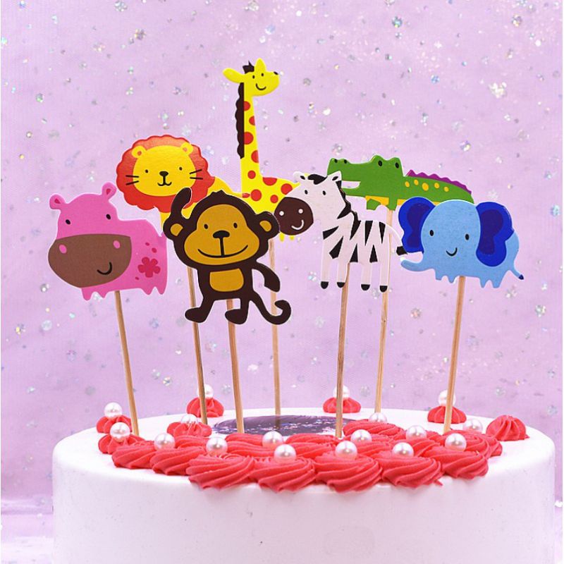 Jual Topper Binatang Hewan Isi 7 Buah - Topper Singa Topper Monyet ...