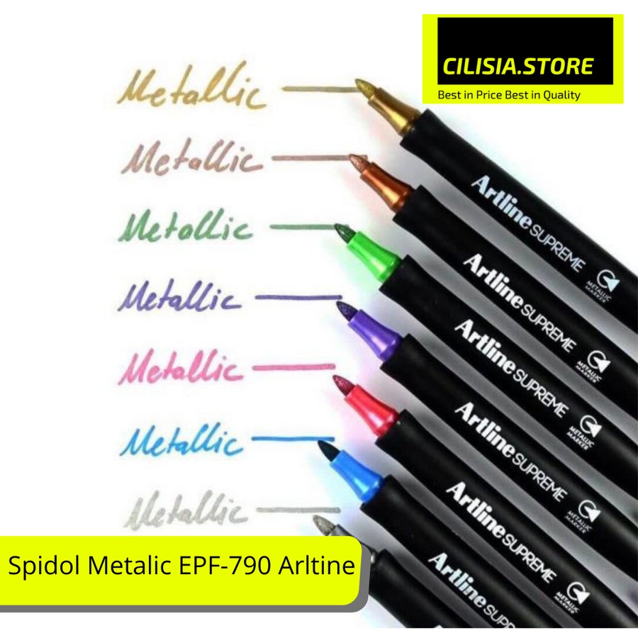Jual Spidol Metalik Permanen Artline EPF-790 Supreme Metalic Marker ...