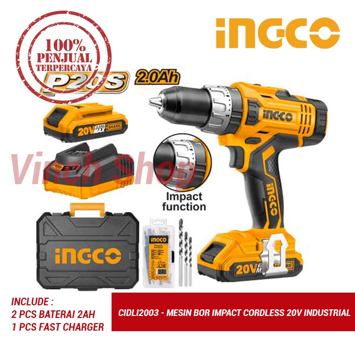 Jual MESIN BOR CORDLESS IMPACT DRILL MESIN BOR TANGAN BOR BETON BATERAI ...