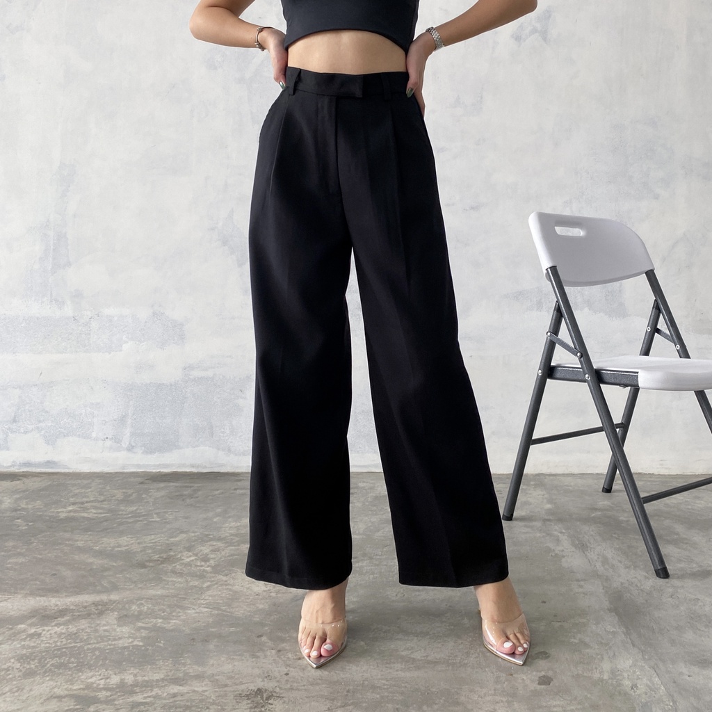 Jual Dear Daphne - Suri Pants Black | Shopee Indonesia