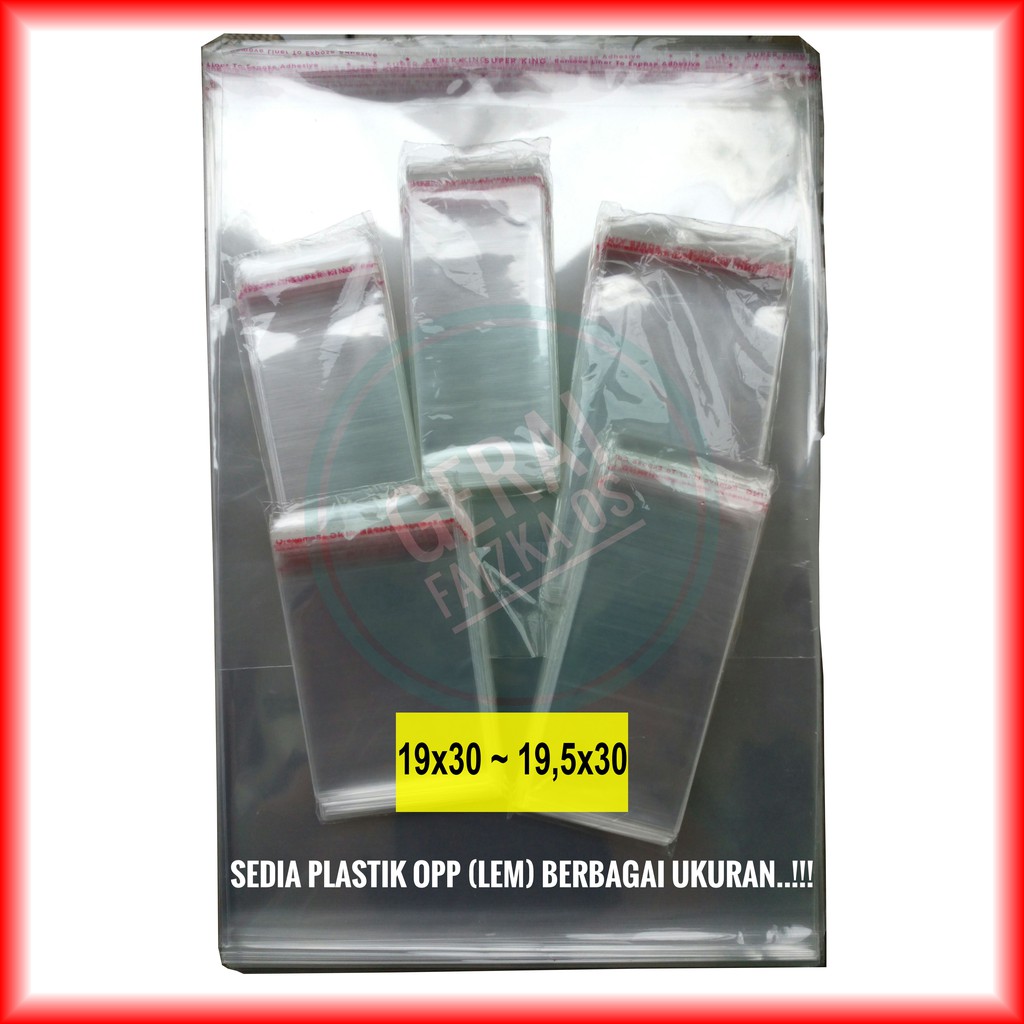Jual PLASTIK OPP SINGLE SEAL 19X30~19,5X30 | 33 MICRON | Shopee Indonesia
