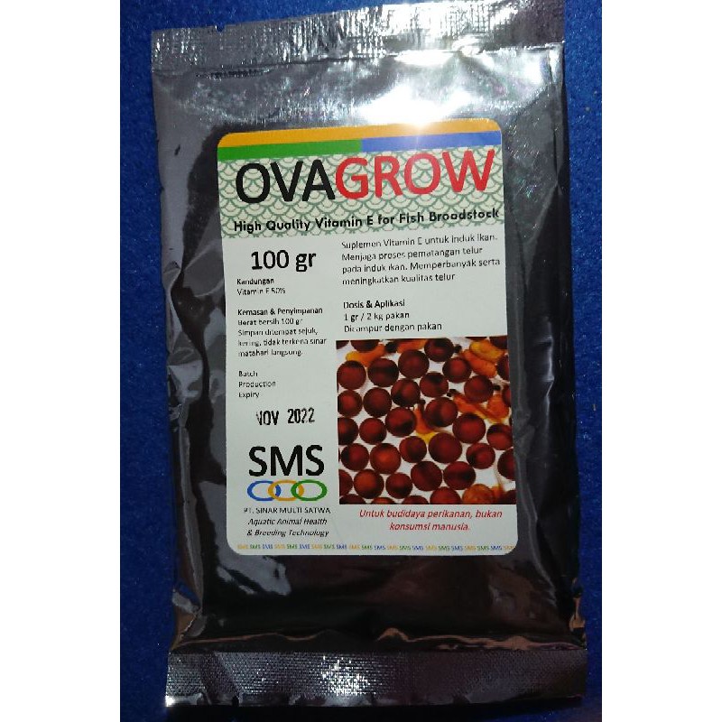 Jual Ovagrow 100gram vitamin E buat ikan dan udang exp 2025 | Shopee ...
