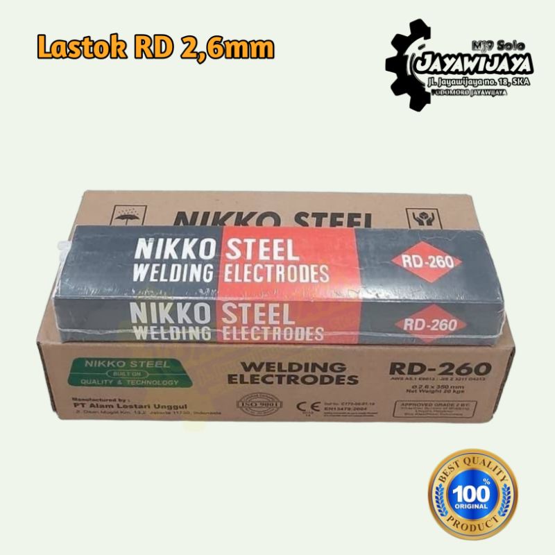 Jual KAWAT LAS 2,6 MM RD 260 NIKKO STEEL | Shopee Indonesia
