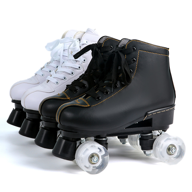 Jual Sepatu Roda Empat Roda Kulit Double baris 4 roda skates roller ...