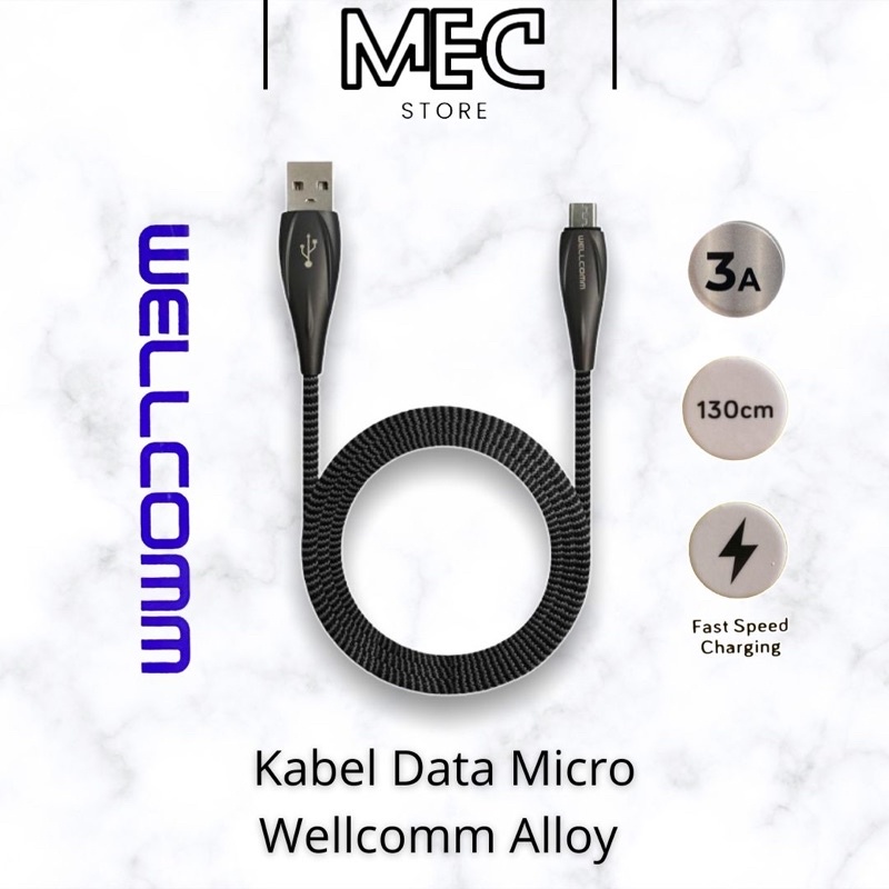 Jual Kabel Data Micro Fast Charging Wellcomm Alloy C 3A Original ...