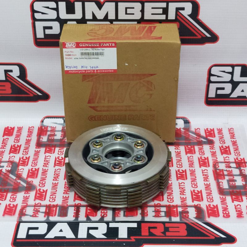 Jual (tmc) kampas kopling set isi 7 baut 6 center clutch assy ...
