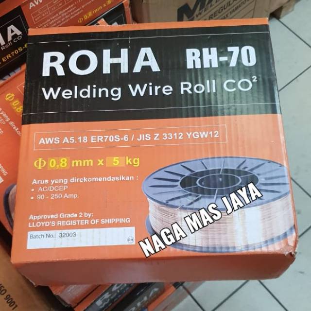 Jual KAWAT LAS CO2 0.8MM / SOLID MIG WIRE 0.8 MM / KAWAT LAT CO 0.8MM ...