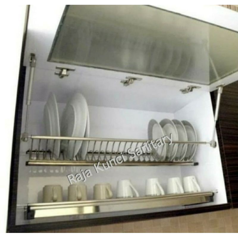 Jual Rak Piring Gantung Stainless 60cm/70cm/80cm/90cm/Kitchen Kabinet ...