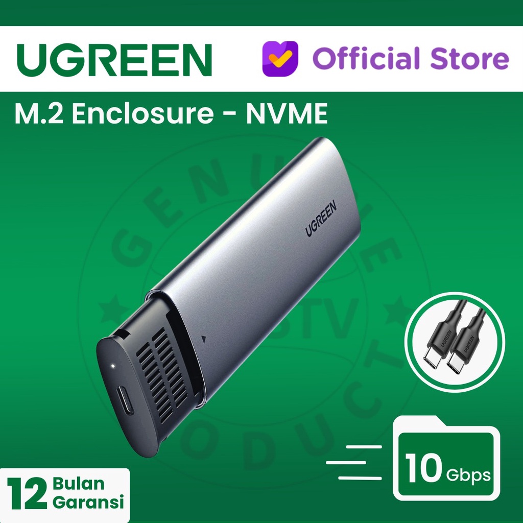Jual UGREEN SSD Casing / Enclosure M.2 NVME/SATA (M2) Slim | Shopee ...