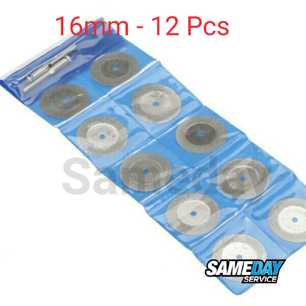 Jual Mata Gerinda 16mm Diamond Rotary Cutting Disk Mini Grinder Set 12 ...