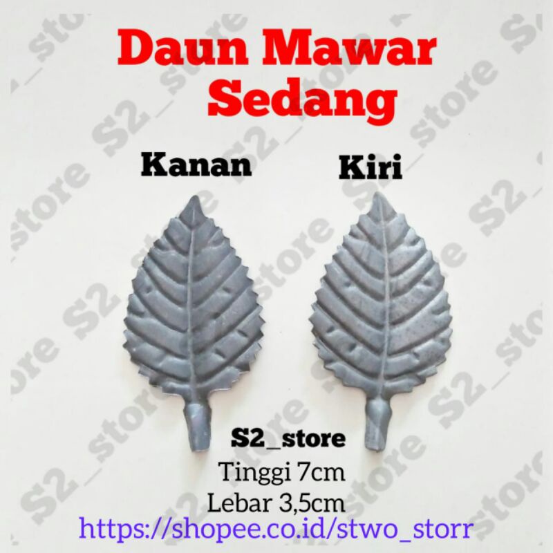 Jual Daun mawar sedang ornamen aksesoris asesoris pagar besi | Shopee ...