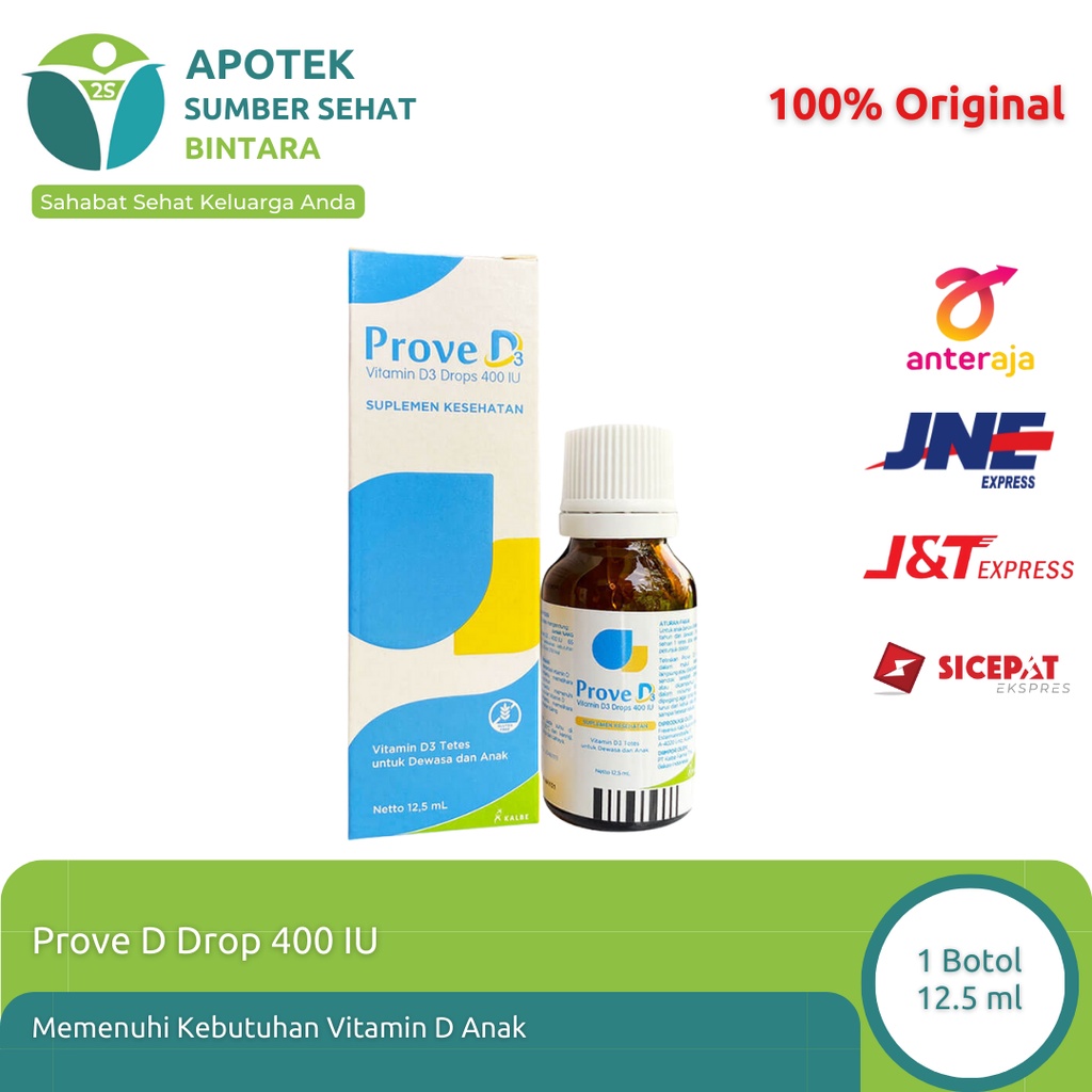 Jual Prove D Drop Tetes Vitamin D Anak 1 Botol 400 IU | Shopee Indonesia