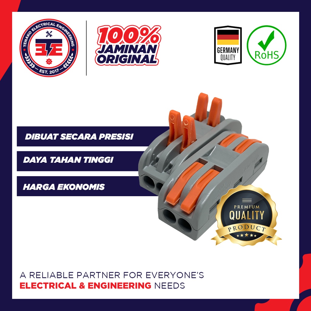 Jual Cable Connector Model SPL-2 Konektor Kabel 2x2 PCT-222/LT-222 Wire ...