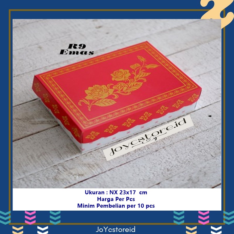 Jual Dus Nasi R9 EMAS Kotak Nasi NX 23x17 Box Nasi/ Box Kue / Box Jajan / Snack Box / Kotak Kue ...