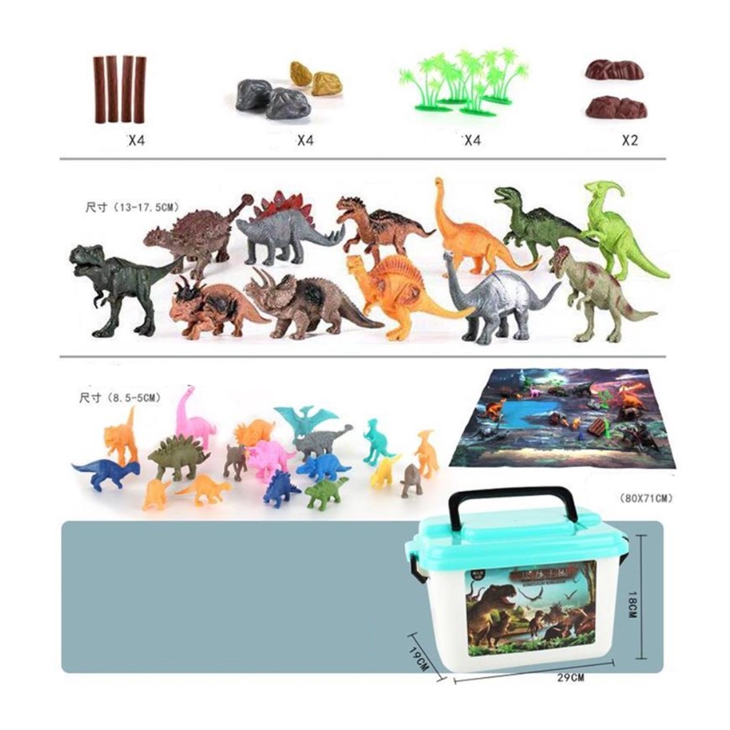 Jual [LOGU] Mainan Action Figure Animal kontainer, Alat peraga hewan ...