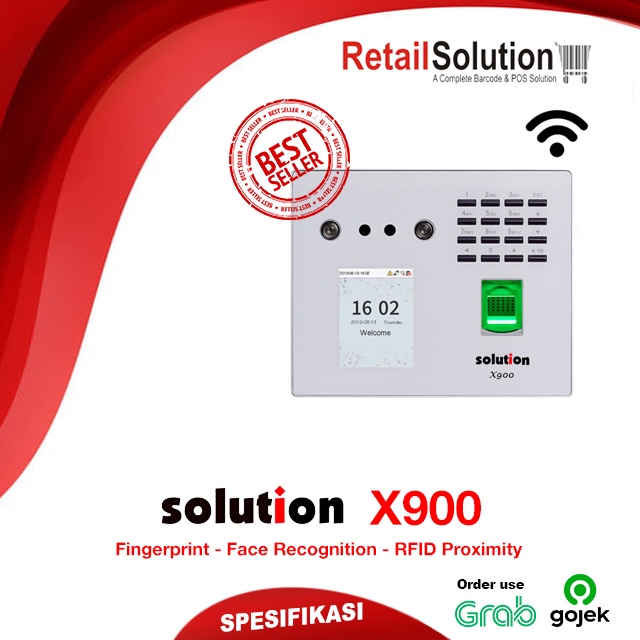 Jual Mesin Absensi Sidik Jari Fingerprint Wajah RFID - Solution X900 X ...