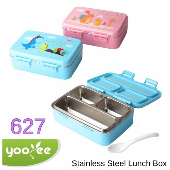 Jual Lunch box Yooyee 627 3 Sekat Stainless Steel Kotak Bekal 550ML ...