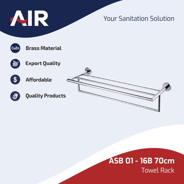Jual AIR Double Towel Bar / Gantungan Handuk Tempel Dinding Tembok ...