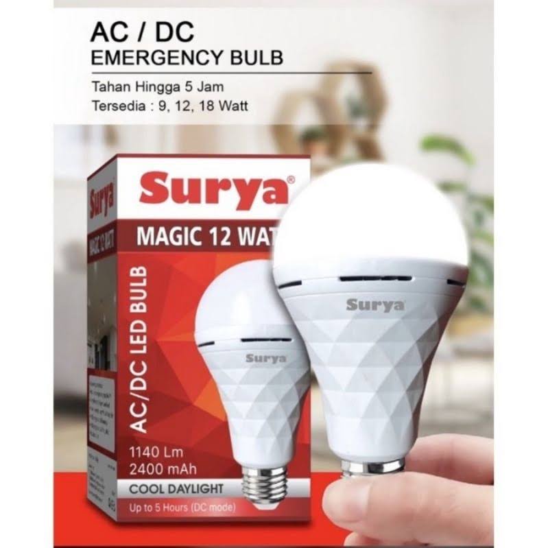 Jual LAMPU EMERGENCY LED SURYA MAGIC 12W | Shopee Indonesia