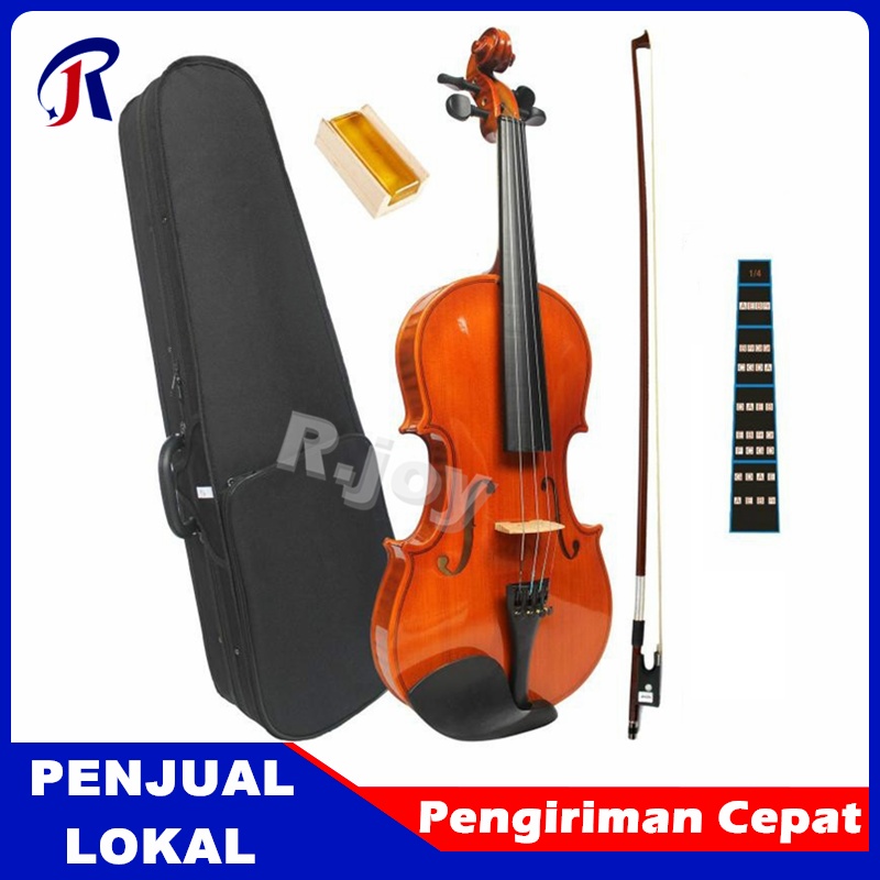 Jual 4/4 Ukuran Akustik Biola Kit Alami Akustik Kayu Solid Spruce Api ...