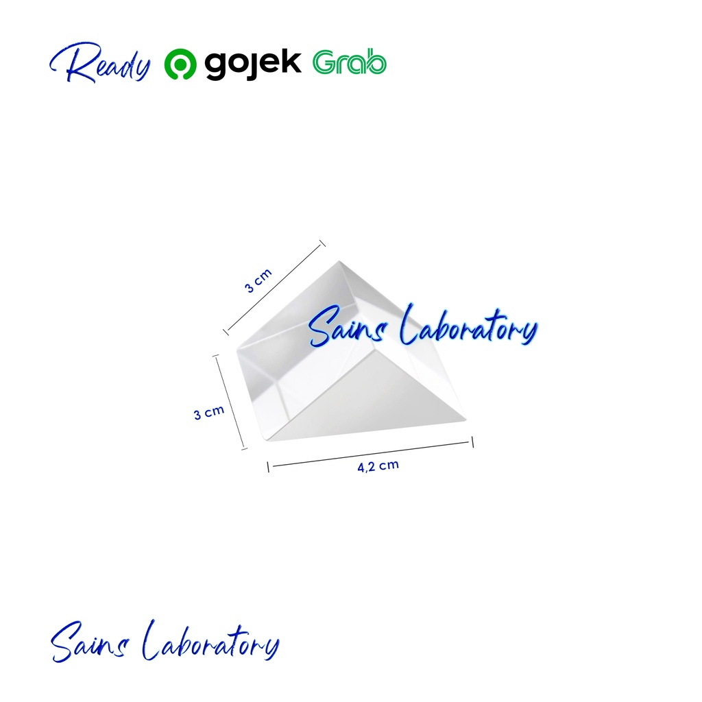 Jual Prisma Kaca Segitiga Derajat Glass Box Optical Glass Brick Kaca ...