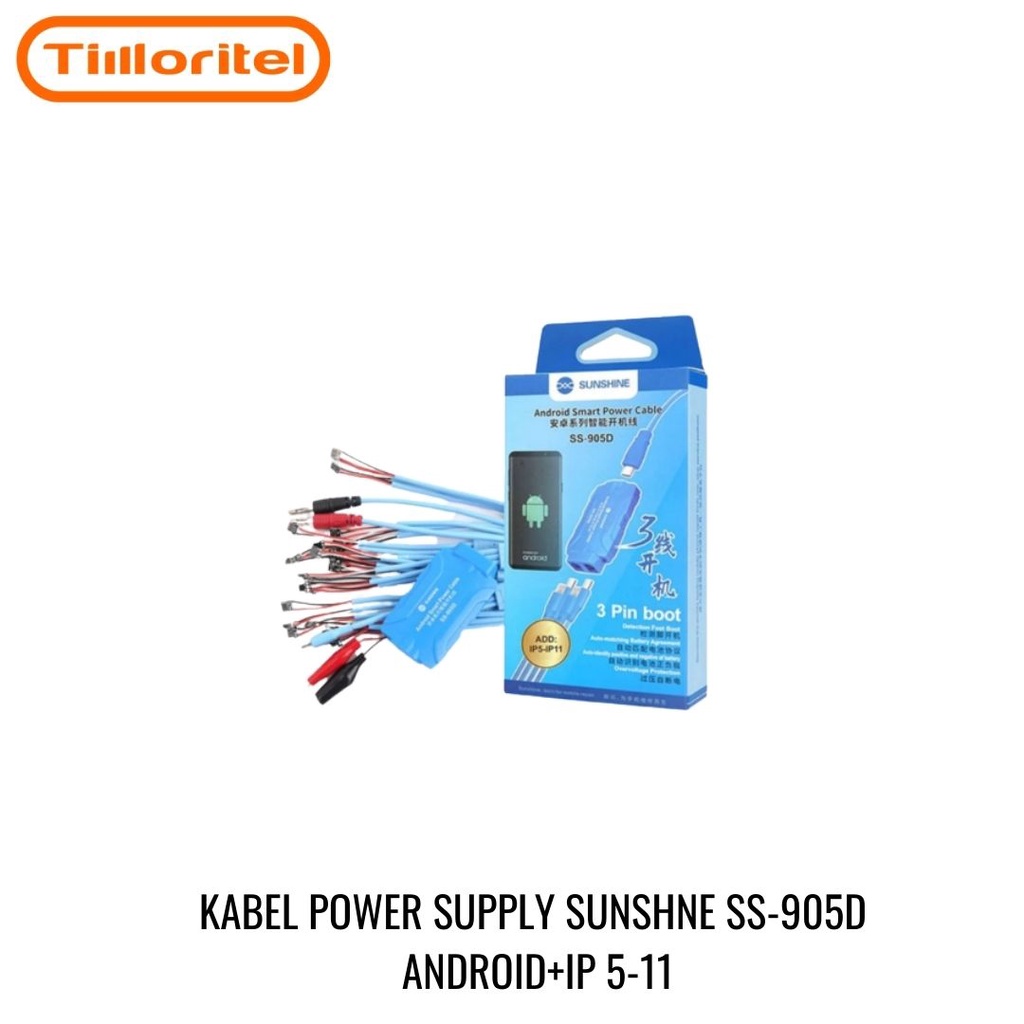 Jual KABEL POWER SUPPLY SUNSHNE SS-905D ANDROID+IP 5-11 UNTUK HANDPHONE | Shopee Indonesia