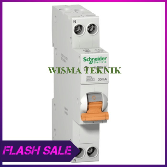 Jual RCBO SCHNEIDER Slim Domae 1P N MCB ELCB 6A DOM12520 | Shopee Indonesia