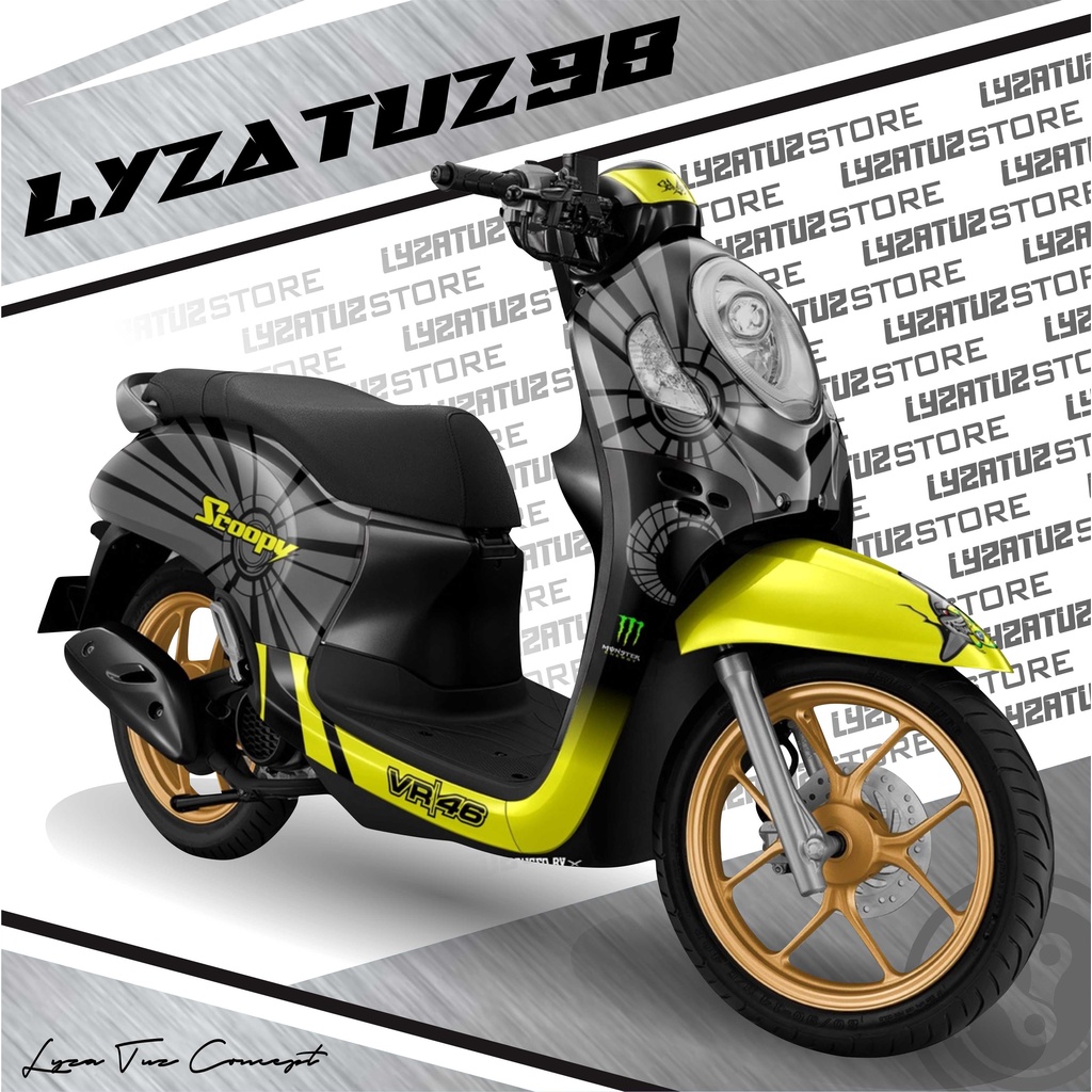 Jual Decal Scoopy full body 05 Full Blok Decal Scopy Dekal New Fi Baru ...