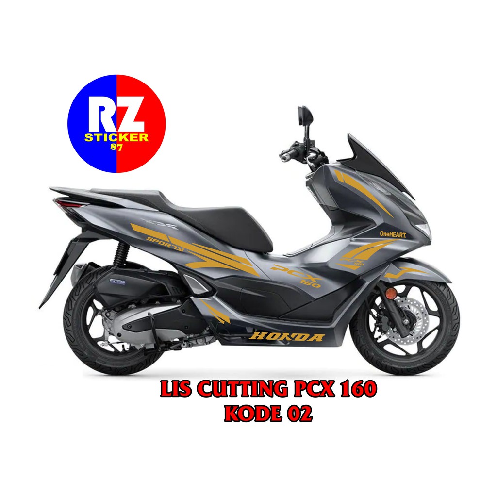 Jual Striping Cutting Sticker Honda New PCX 160 All new PCX kode 02 ...