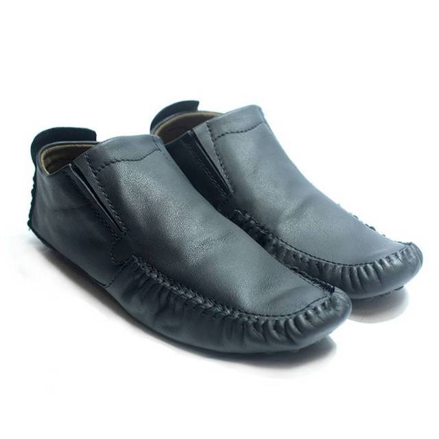 Jual Sepatu Slop Pria Casual Black Master Black Kulit Original Handmade ...