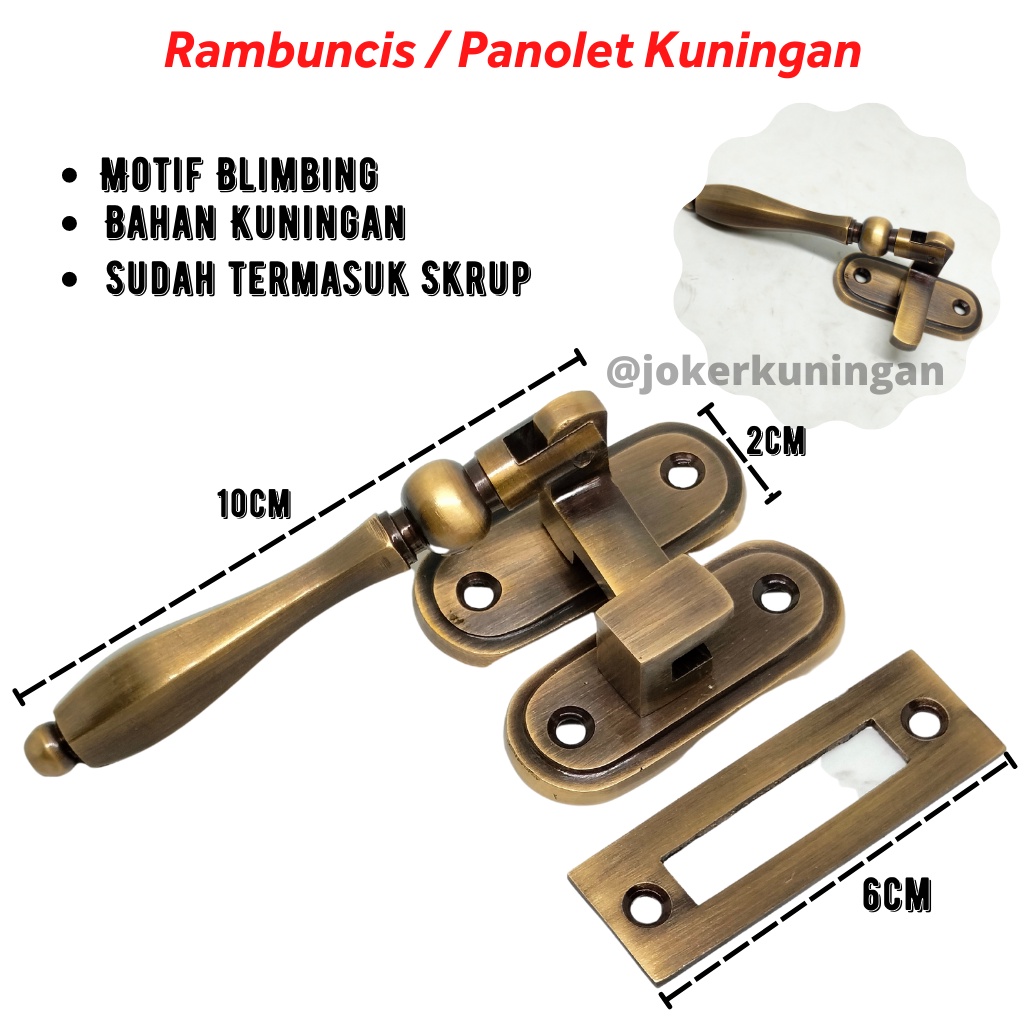 Jual Rambuncis JUMBO Kuningan Motif Blimbing Rambuncis dolomite ...