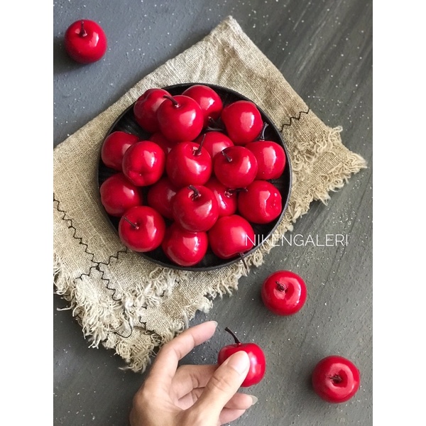 Jual APEL MERAH MINI ARTIFICIAL - BUAH MINI ARTIFICIAL - BUAH PLASTIK ...