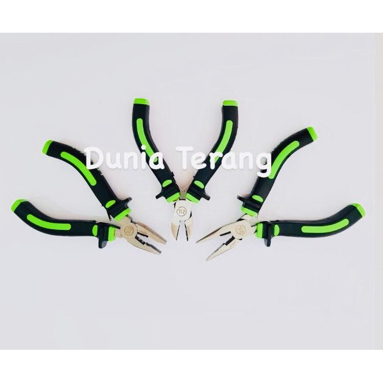 Jual TEKIRO Tang Mini 4.5'' 4.5inch KOMBINASI LANCIP POTONG Gagang Karet - 1PCS | Shopee Indonesia