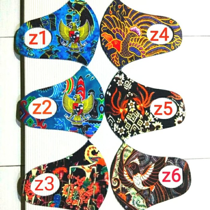 Jual Order Langsung Masker scuba motif Batik Nusantara Garuda Pancasila ...