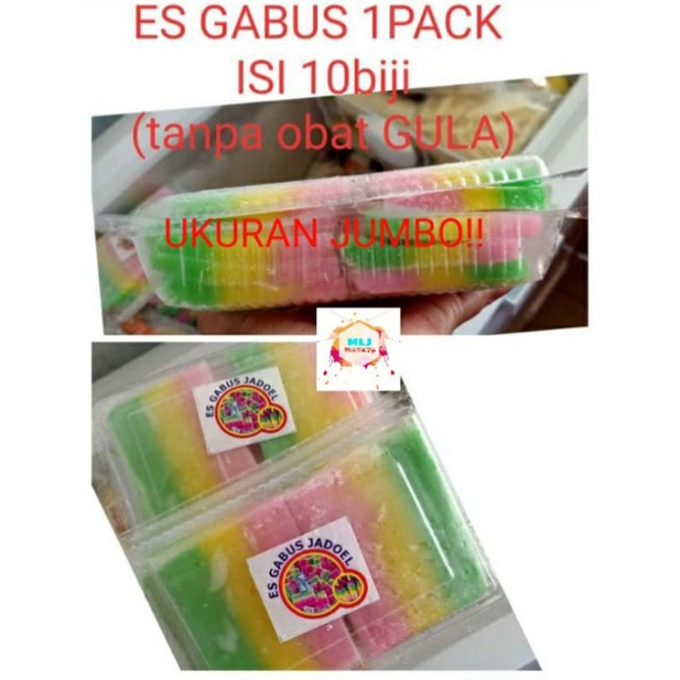 Jual ES GABUS JADOEL JUMBO ISI 10PC es kue jadul gula asli | Shopee ...