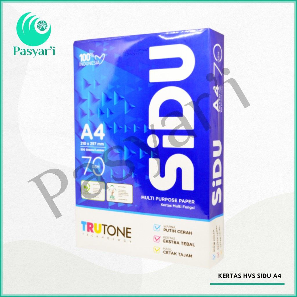 Jual SIDU KERTAS HVS A4 70GSM 1 RIM 500 LEMBAR | Shopee Indonesia