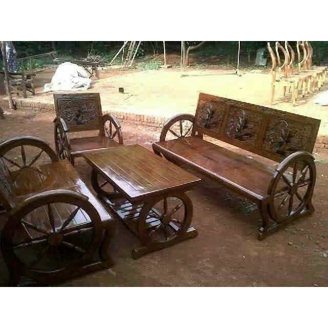Jual kursi tamu roda motiv daun jati,kursi teras,kursi makan,lemari ...