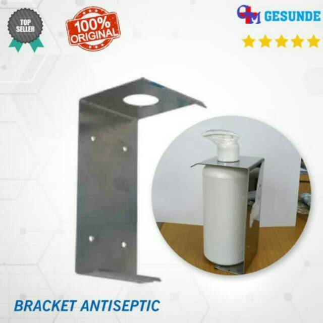 Jual Bracket Stainless Antiseptik - Gantungan Tempat botol Hand Sanitizer | Shopee Indonesia