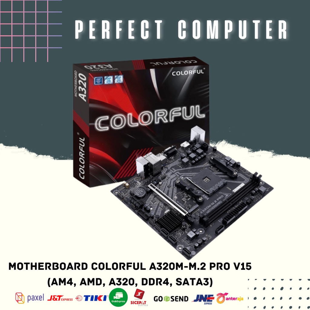 Jual Motherboard Colorful A320M-M.2 PRO V15 (AM4, AMD, A320, DDR4 ...
