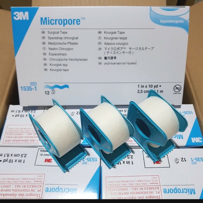 Jual P3Kperalatan- Micropore 3M 1In/ Mikropor 3M 1Inch/ Plaster Perekat ...