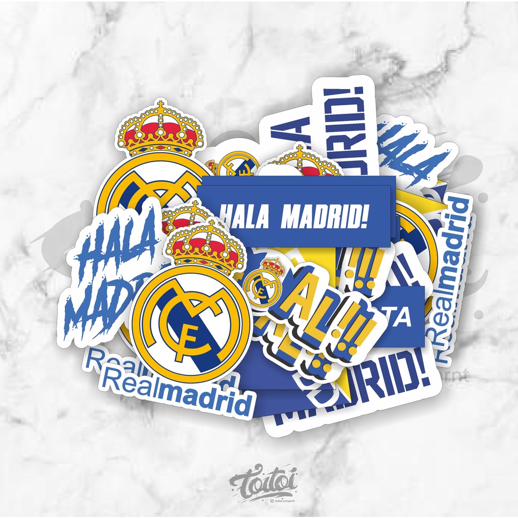Jual STICKER REALMADRID, STICKER HALA MADRID, STICKER LOGO | Shopee ...
