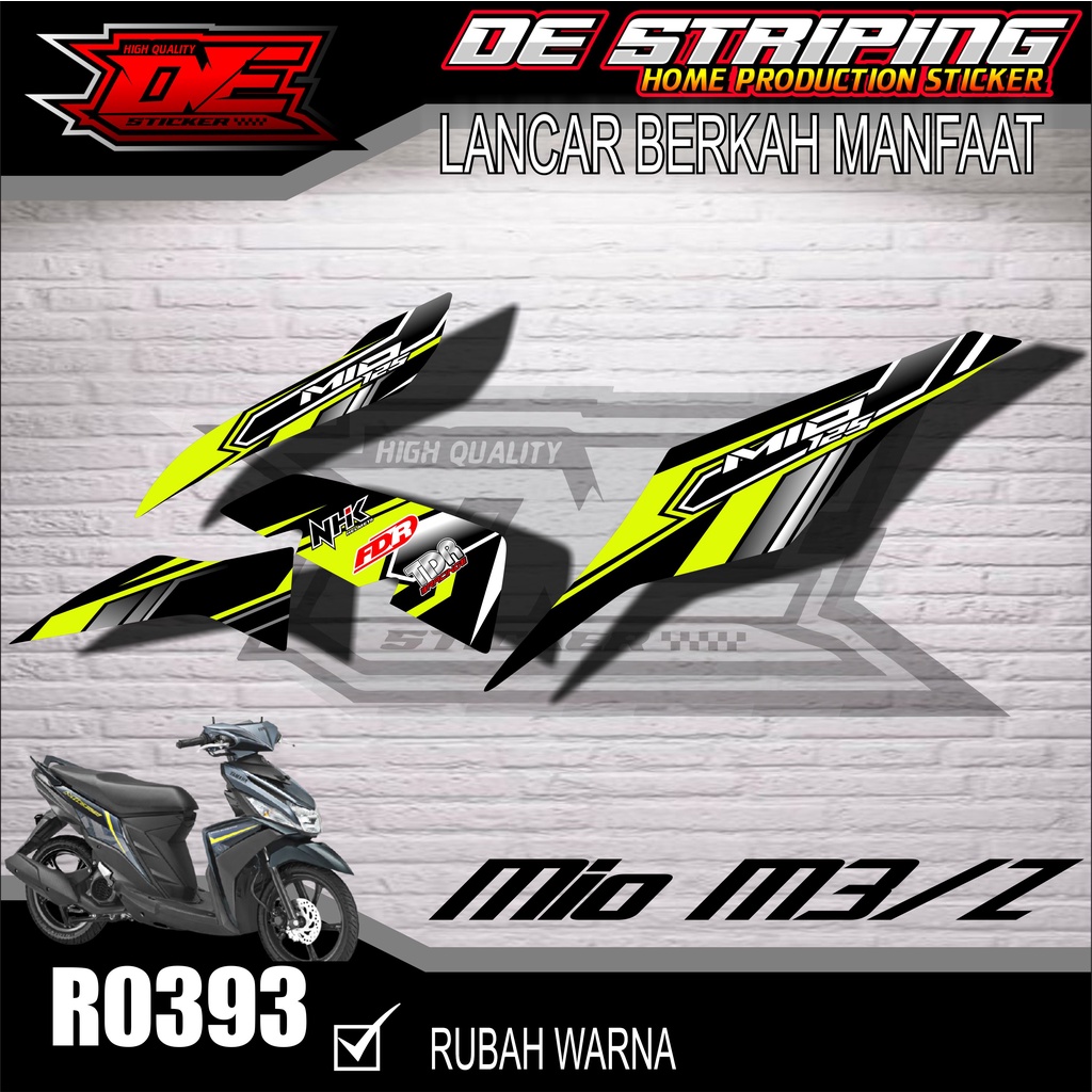 Jual Striping Variasi Motor Mio M3 Motif BALAP keren Semi Full R0393 ...