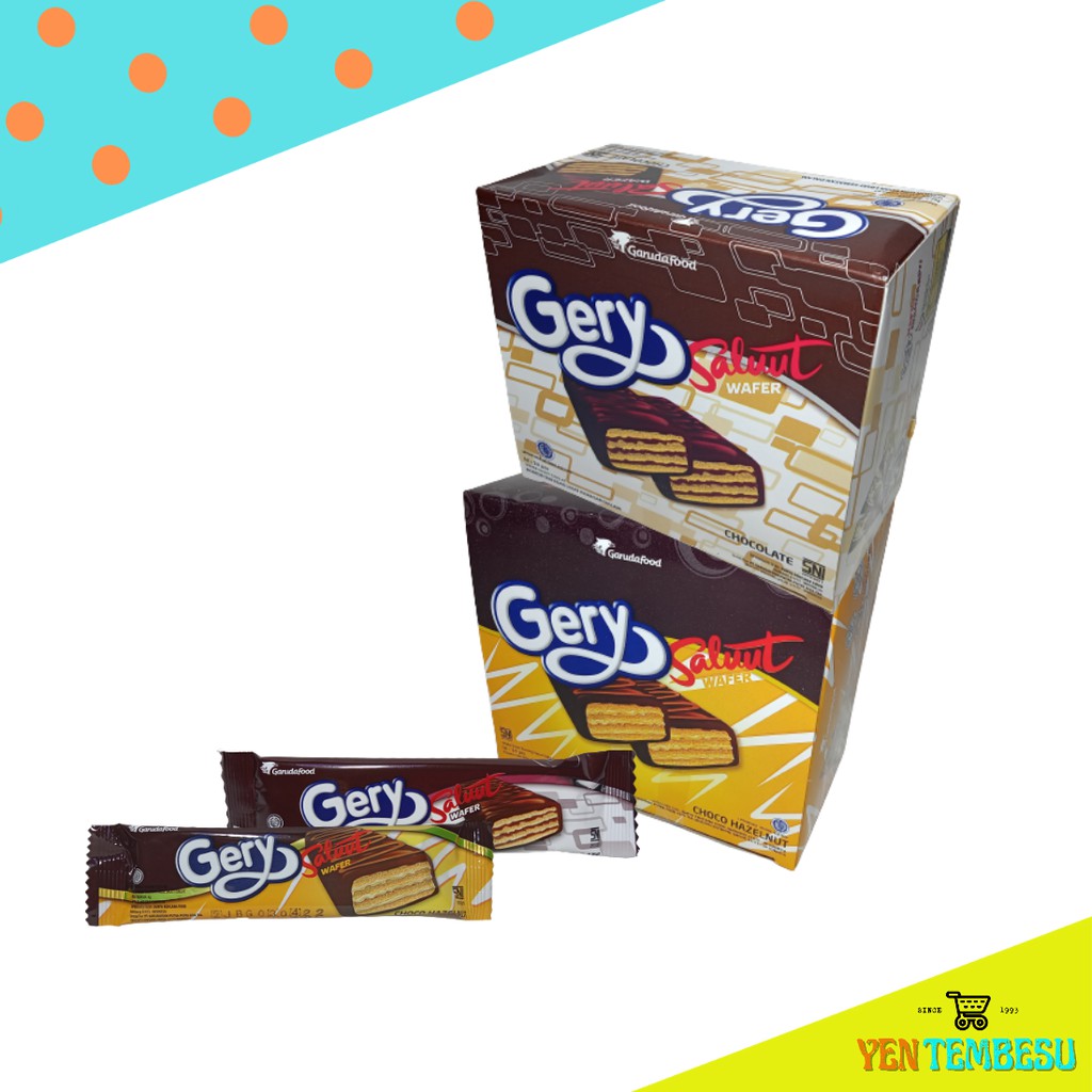 Jual Gery Saluut Wafer Chocolate 24 Pcs 180g dan Choco Hazelnut 24 Pcs ...