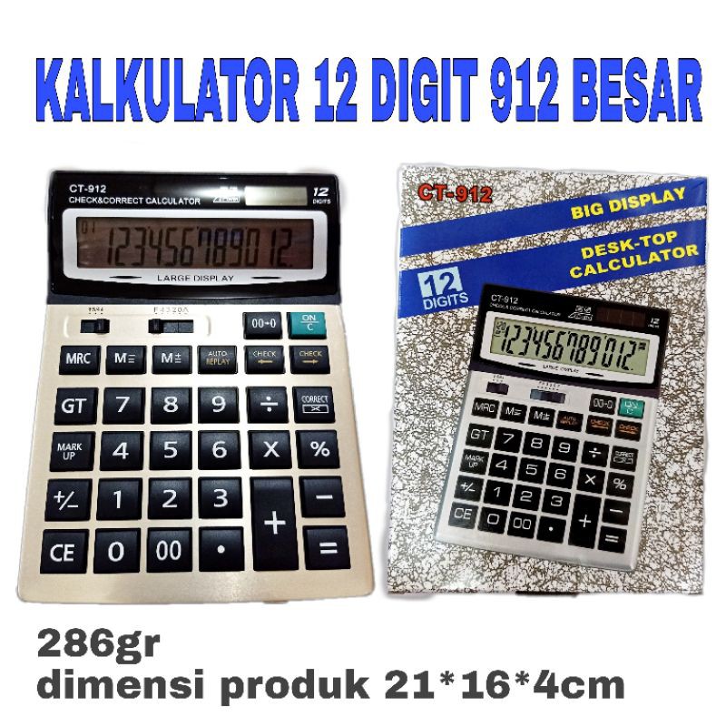 Jual KALKULATOR 912 BESAR | Shopee Indonesia