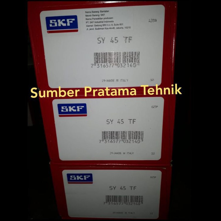 Jual Pillow Block Bearing SY 45 TF SKF as 45mm | Shopee Indonesia